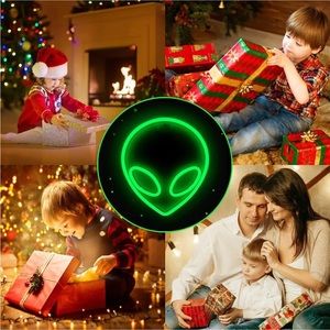 Accessories | Alien Neon Sign Christmas Decoration Green Led Alien Neon ...